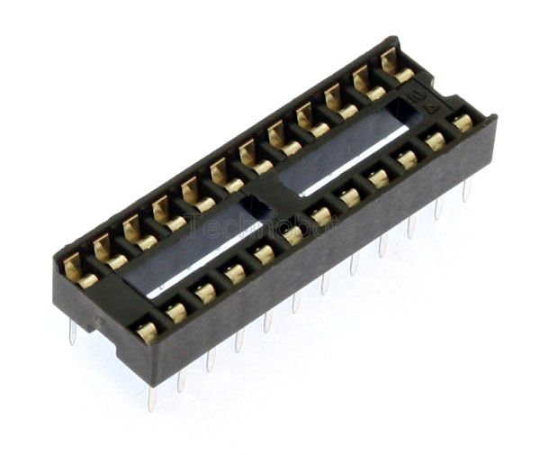 Low Profile 0.3 inch DIL IC Socket 24 Pin