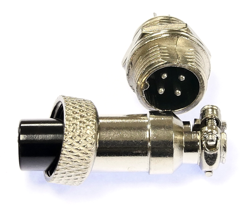 Makertronics GX12 4-Pin Male + Female Aviation Connector
